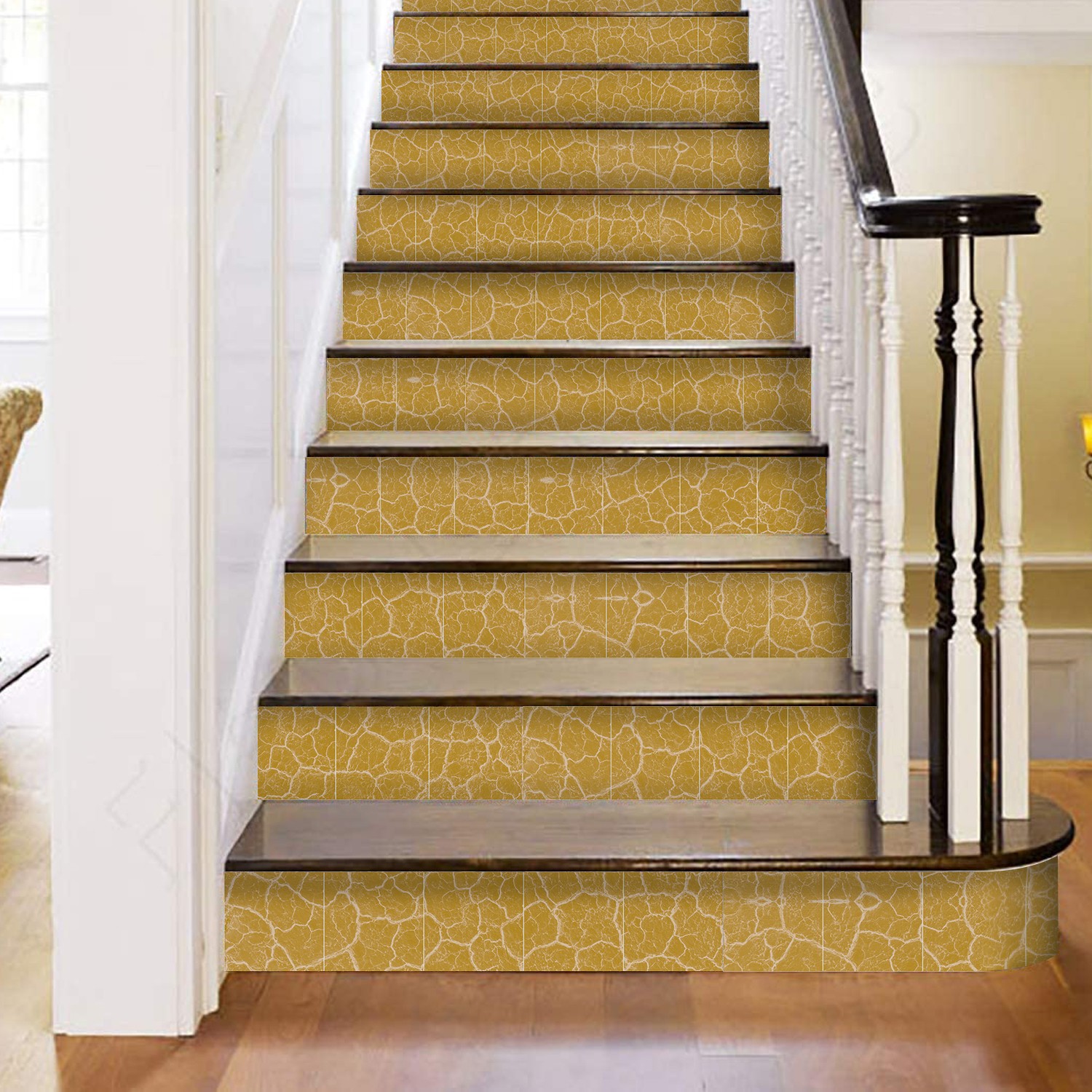 Ulticool Decoratie Sticker Tegels - Geel Graniet Terrazzo Accessoires ...