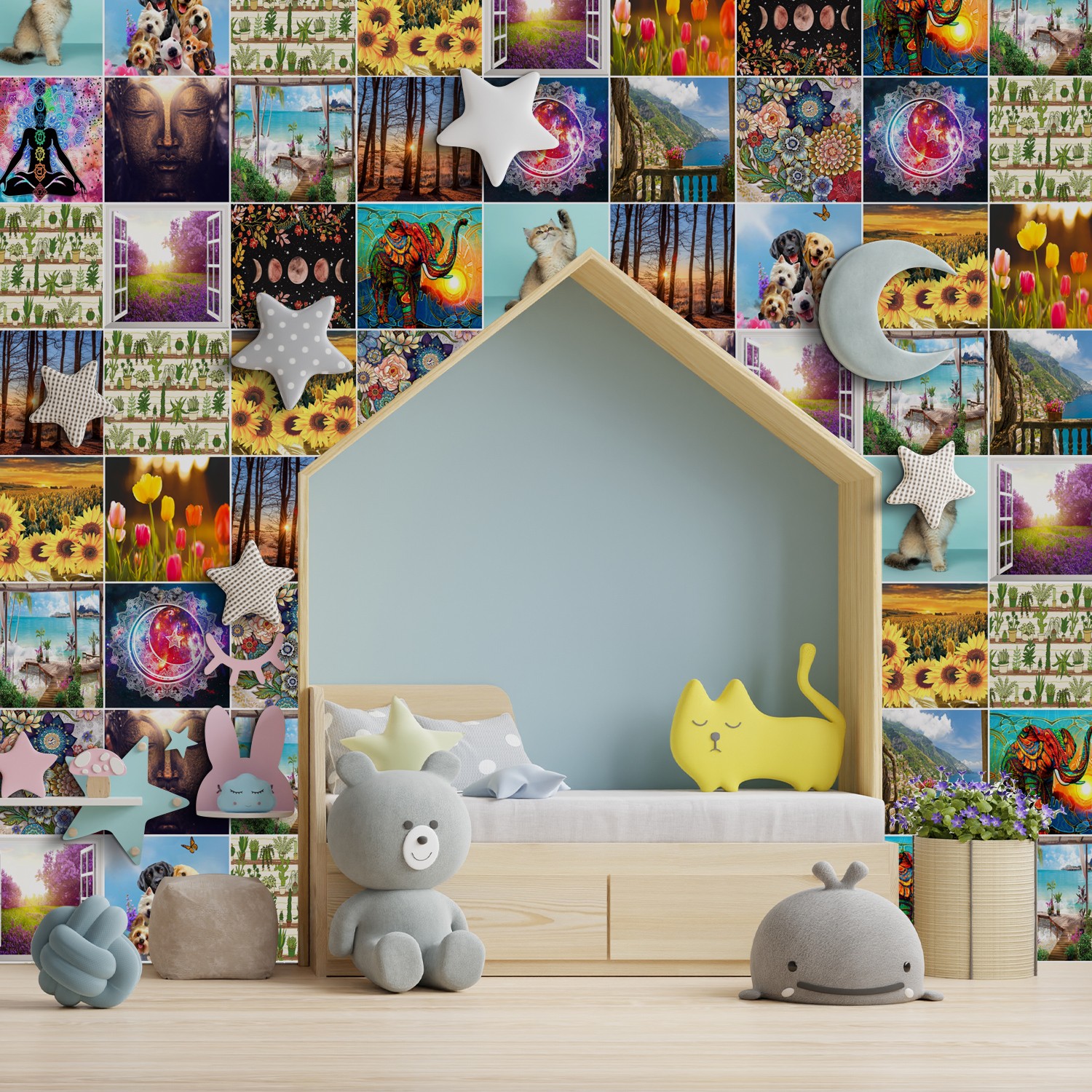 Ulticool Decoratie Sticker Tegels - Joy & Happiness - 15x15 cm - 15 ...